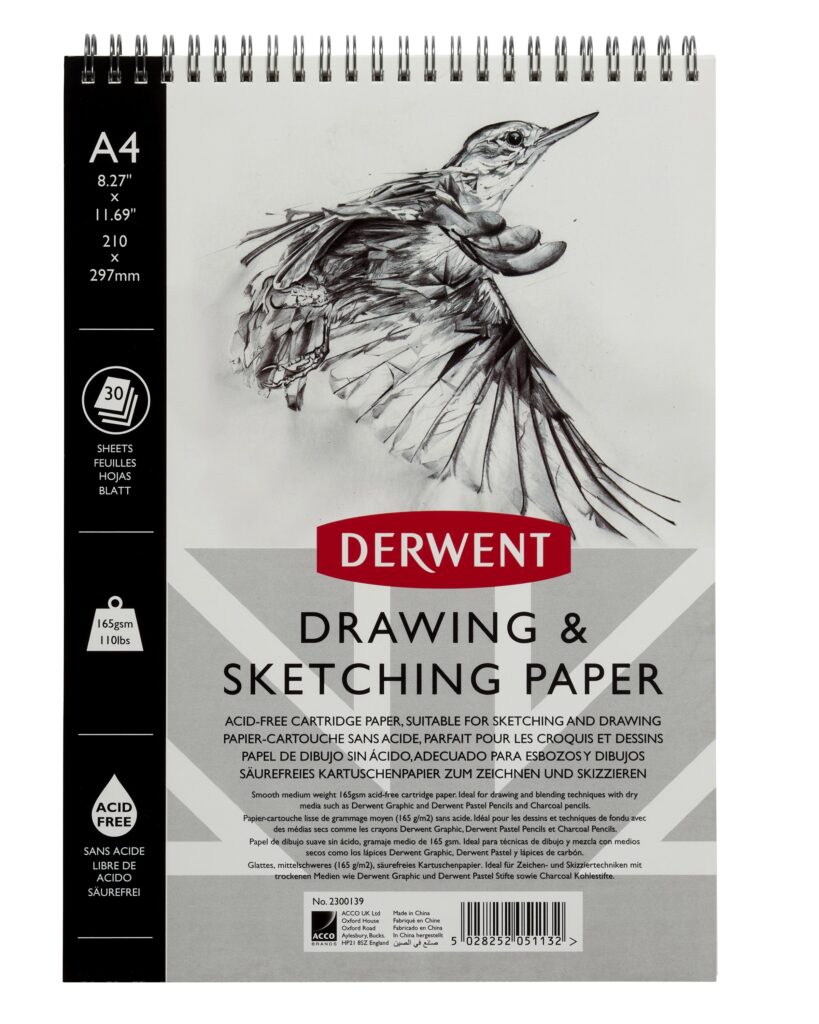 CAIET SPIRA PENTRU SCHITE SI DESEN A4 30 FILE 165G PROFESSIONAL DERWENT ...